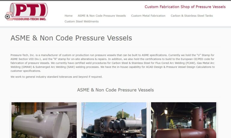 Pressure-Tech, Inc. | Pressure Vessel